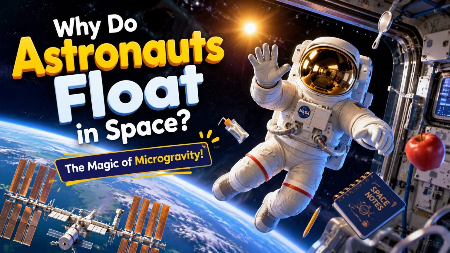 Why Do Astronauts Float in Space? | Microgravity Explained for Kids 🚀 ...